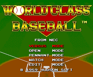 World Class Baseball (USA) ROM