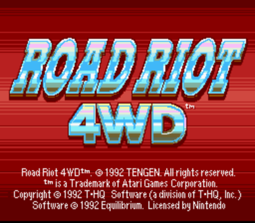 Road Riot 4WD (Europe) ROM