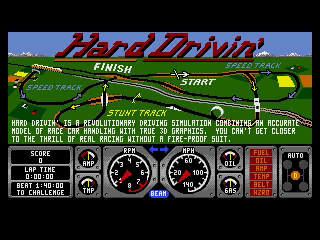 Hard Drivin' (World) ROM