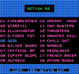 Action 52 (USA) (Unl) (Rev A) ROM