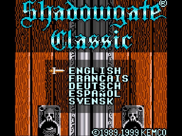 Shadowgate Classic (USA, Europe) (En,Fr,De,Es,Sv) ROM
