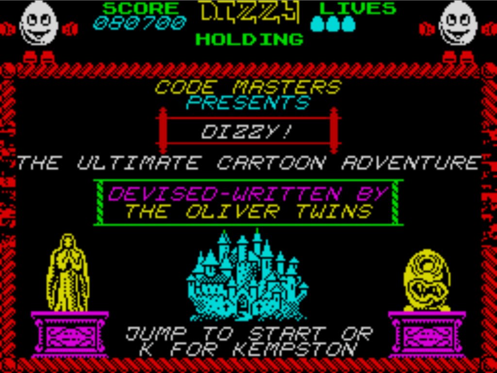Dizzy - The Ultimate Cartoon Adventure (1987)(Codemasters)(128k) ROM